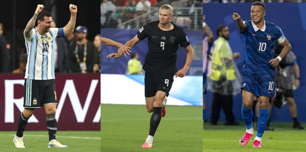 ¿Peligra el récord de Fontaine? Messi, Mbappé y Haaland sacan lustre a ...